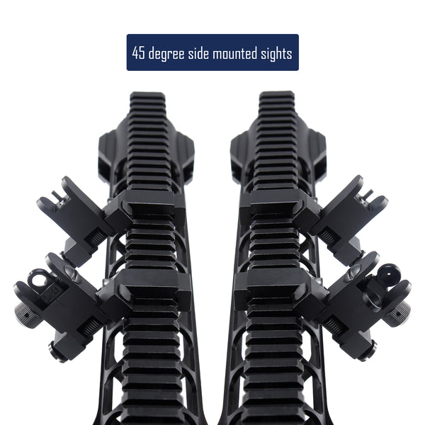 45 Degree Offset Iron Sights Flip Up BUIS Rapid Transition Backup Fron ...
